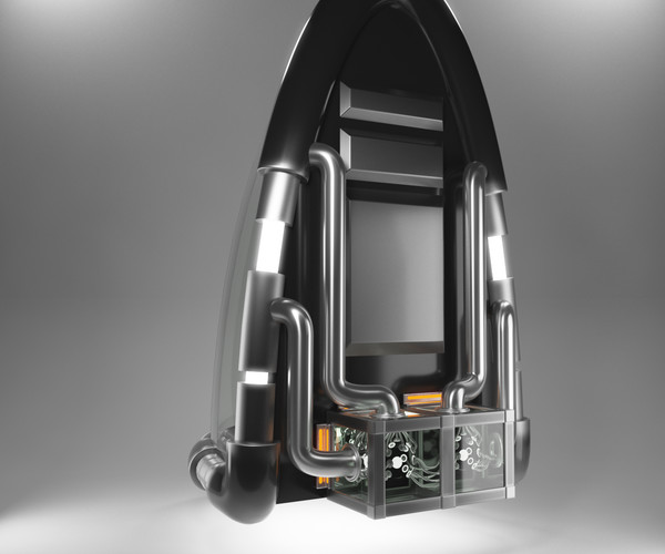 ArtStation - Capsule Space Ship and Power Core 3D model | Resources