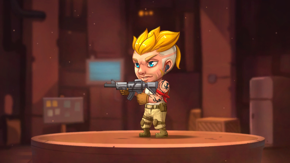 ArtStation - 2D Chibi Mercenary Game character (Spine) | Game Assets