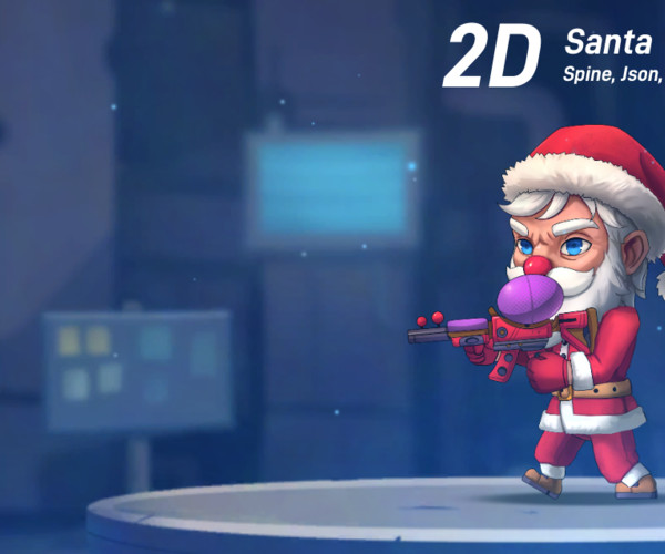 ArtStation - 2D Chibi Santa Game character (Spine) | Game Assets
