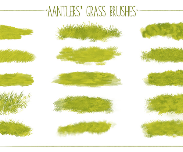 ArtStation - Aantlers' Grass Brushes | Brushes