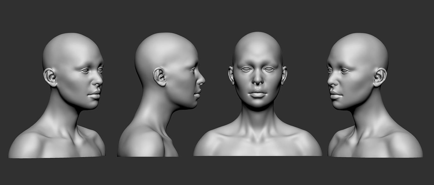 ArtStation - Female Head | Game Assets