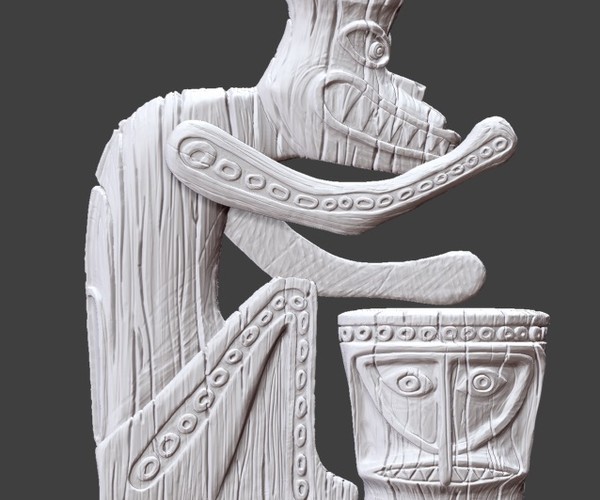 ArtStation - Tiki Drummer - 3D print STL | Resources
