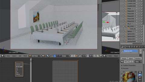 ArtStation - Blender 3d Dining Room Modeling Rendering | Artworks