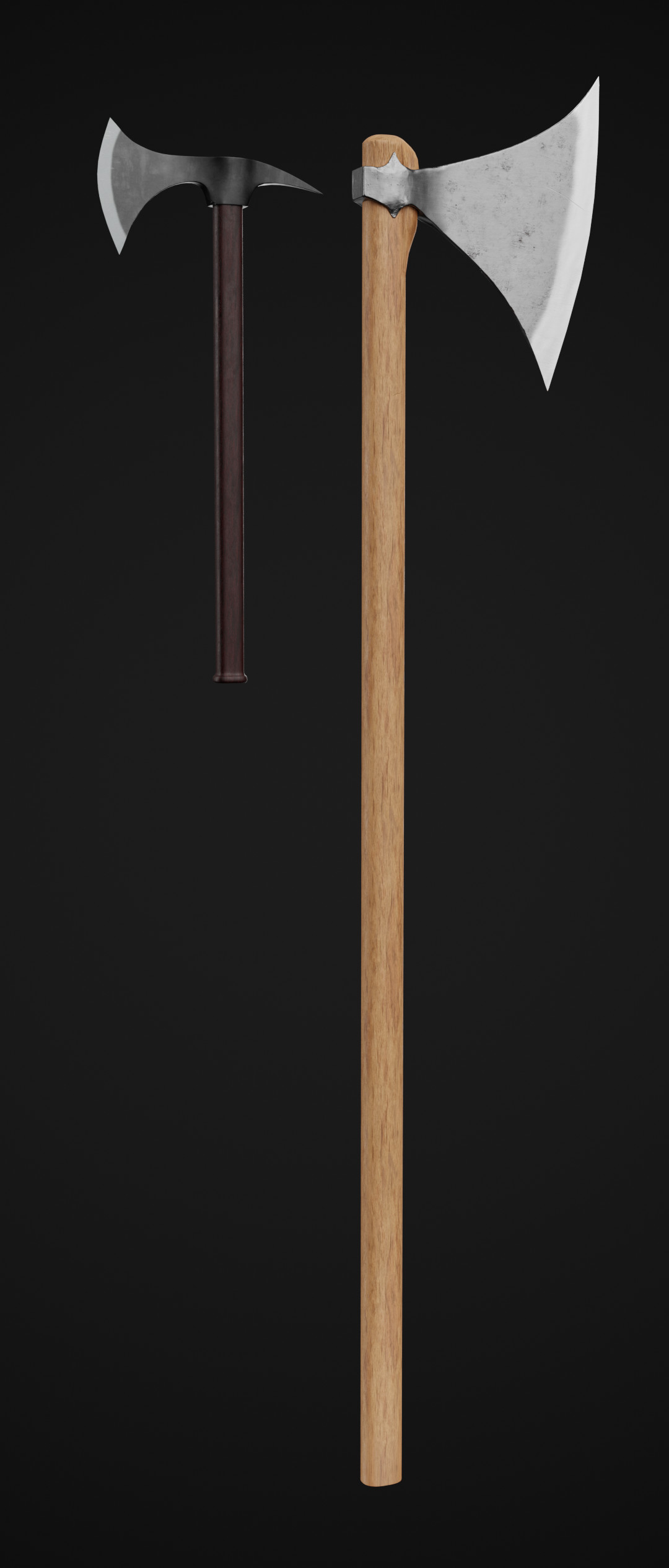 ArtStation - low poly dane and naval axes. | Game Assets