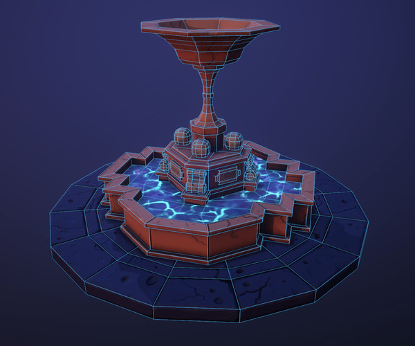 ArtStation - Stylized Fountain | Game Assets
