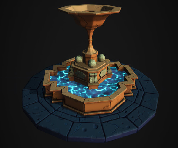 ArtStation - Stylized Fountain | Game Assets