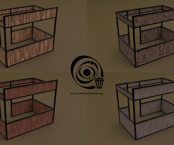 ArtStation - Stall stand 10 4in1 R - 4 PBR Texture 1 Model | Resources