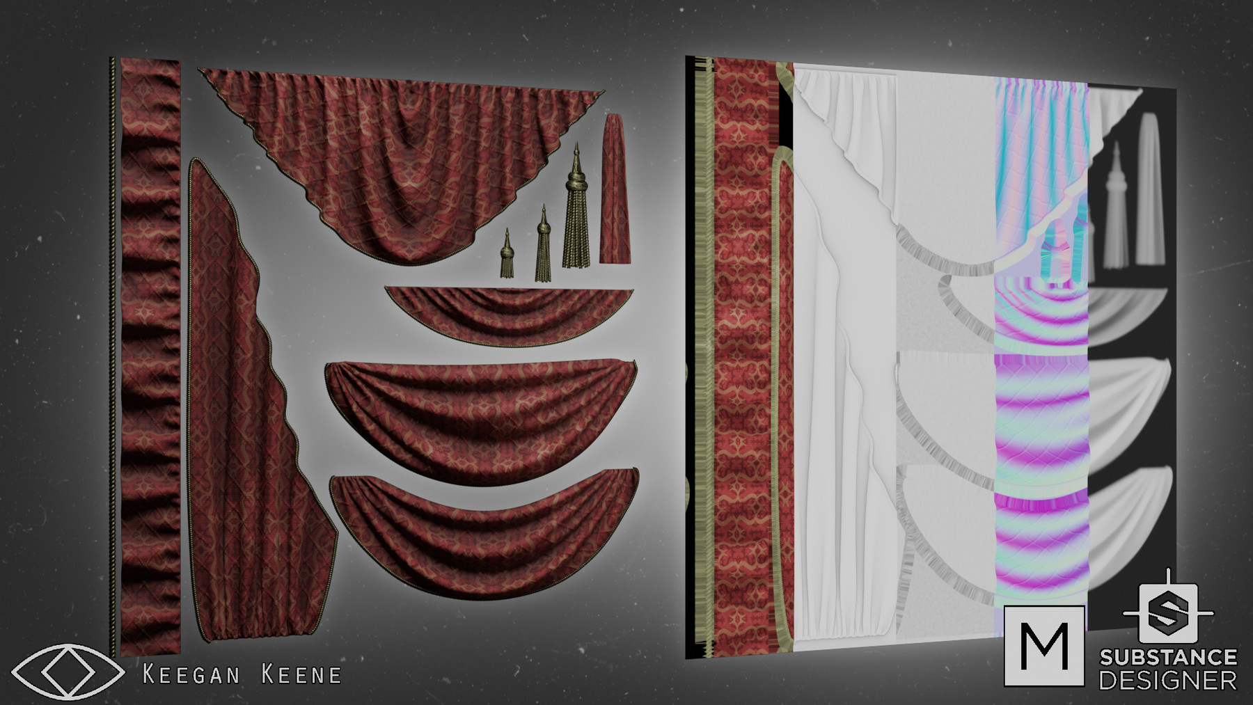 ArtStation - Drapery Trimsheet Material | Resources