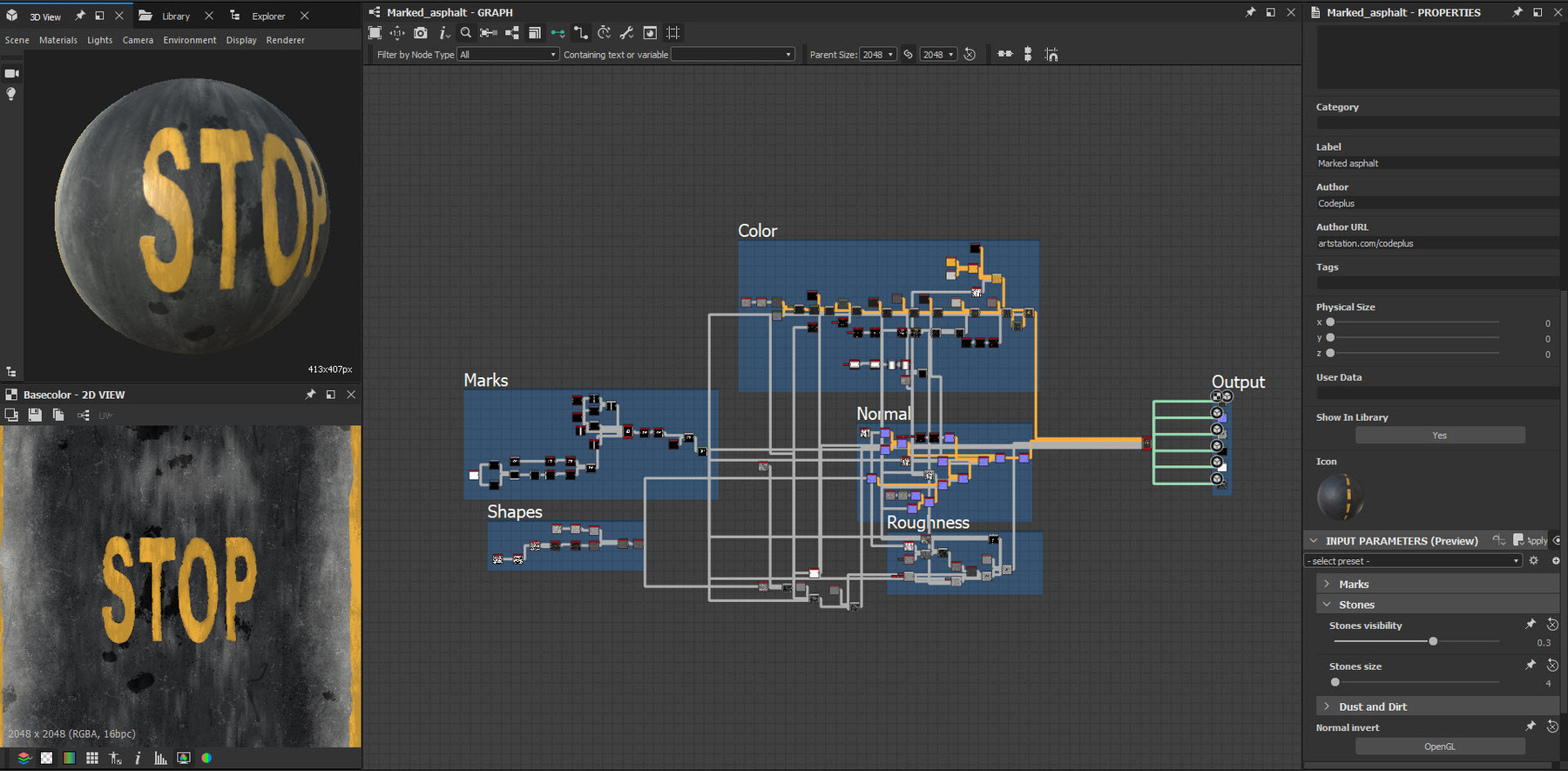 ArtStation - Asphalt - Substance Designer | Resources