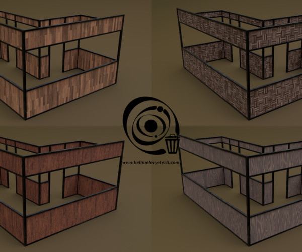 ArtStation - Stall stand 20 4in1 R - 4 PBR Texture 1 Model | Resources