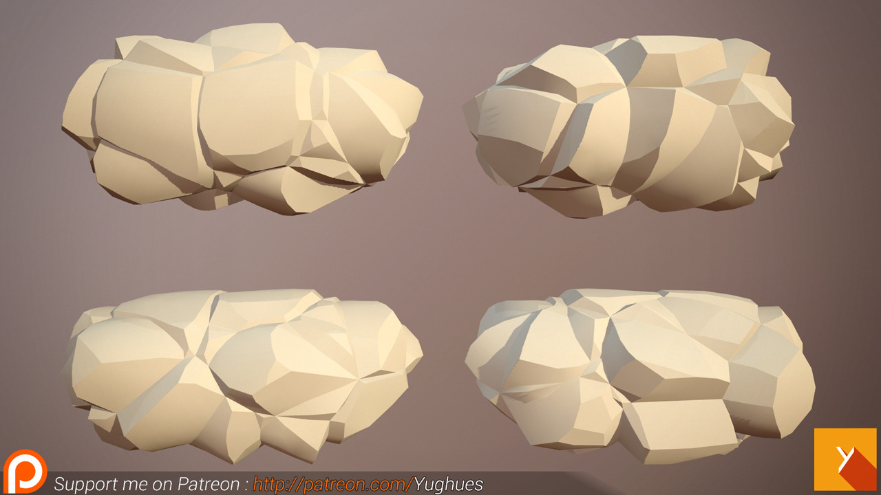 ArtStation - Yughues LowPoly Rocks 01 | Game Assets