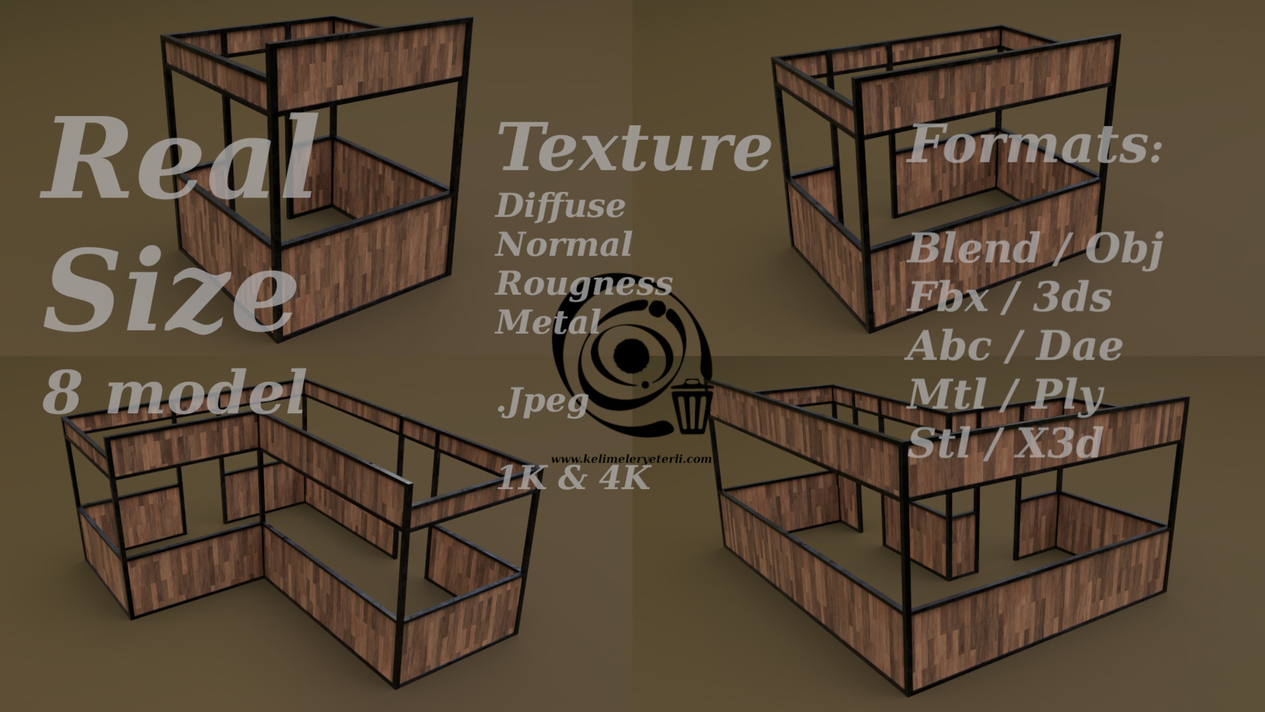 ArtStation - Stall stand Set 4M1T 01 R | Resources