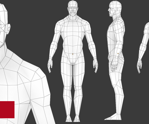 ArtStation - Low poly body base meshes | Game Assets