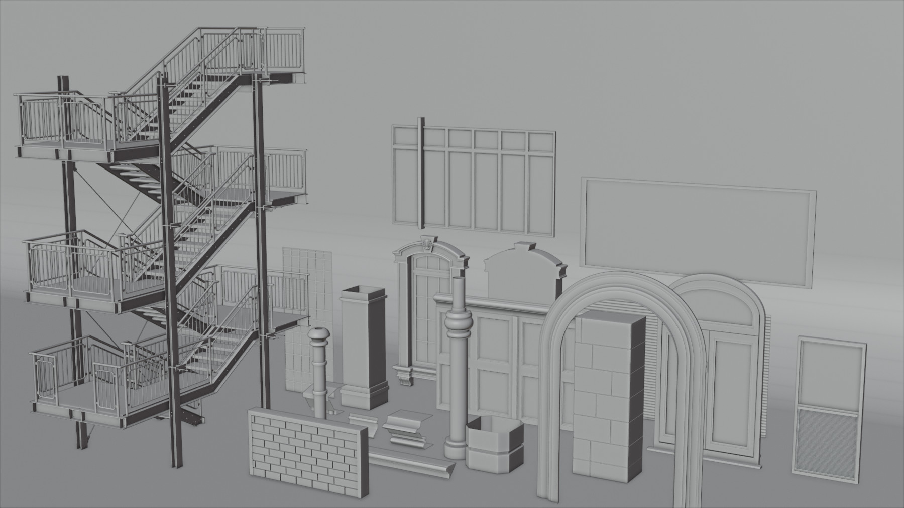 ArtStation - 20+ Modular building piece | Resources
