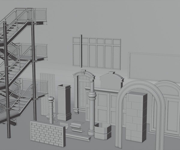 ArtStation - 20+ Modular building piece | Resources