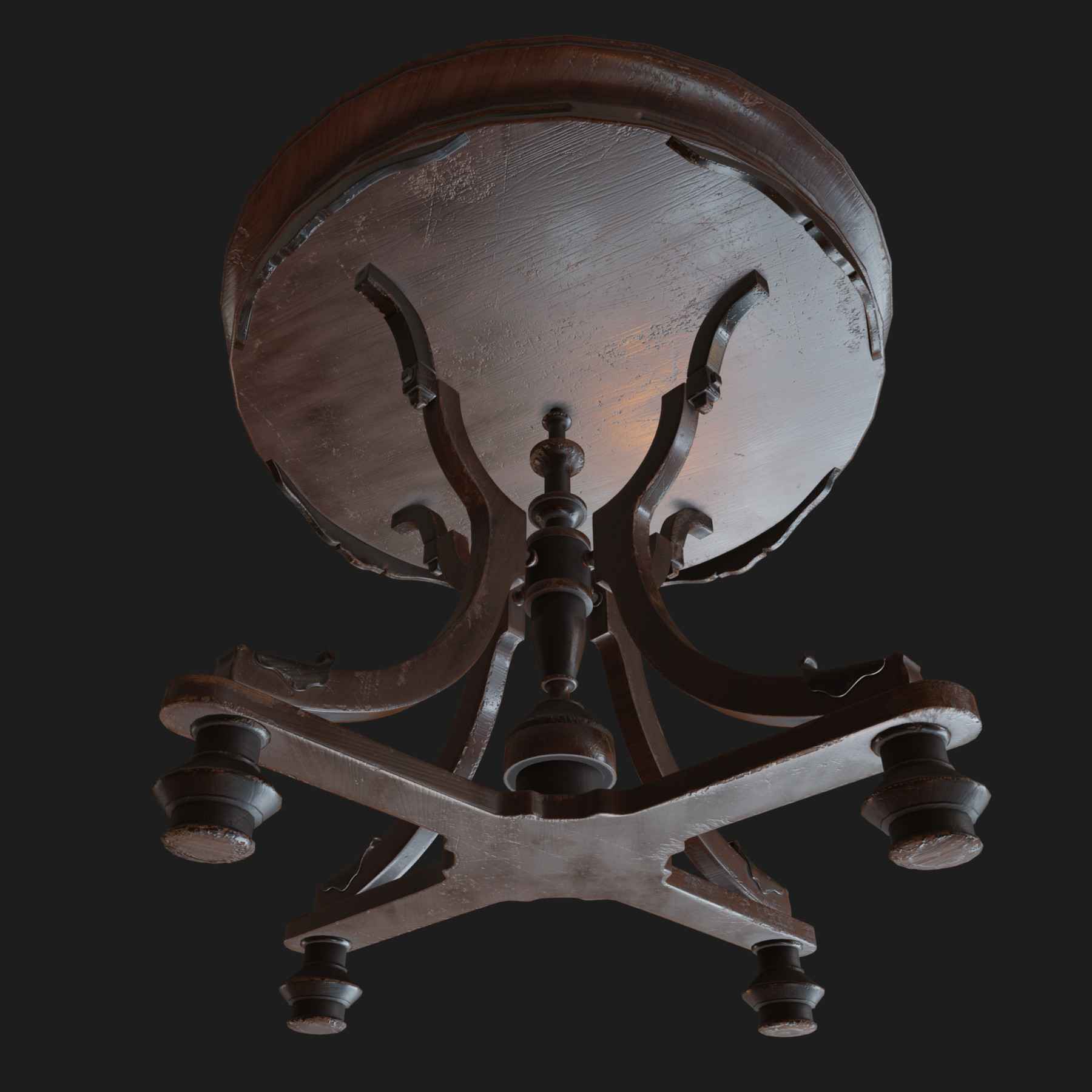 ArtStation - Vintage round table 3d model | Resources