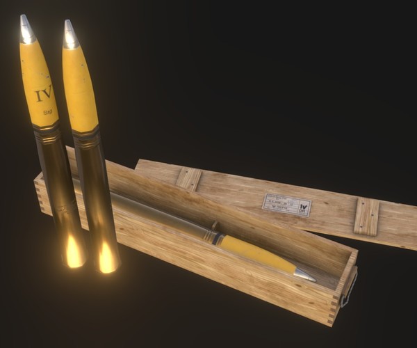 ArtStation - German 88mm FLAK Ammo | Game Assets