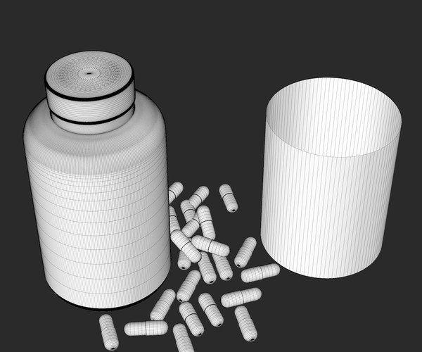 ArtStation - Bottle with Capsules 3D Model | Resources