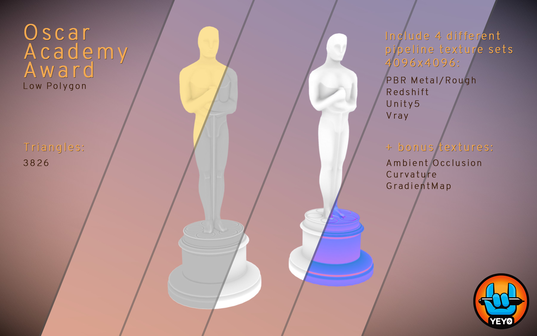 ArtStation - Oscar Academy Award - Low Polygon | Game Assets