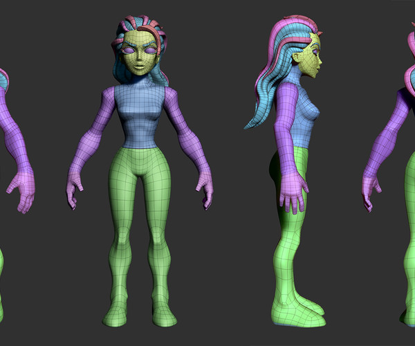ArtStation - Infinidudette - Stylized Female Base-Mesh | Resources
