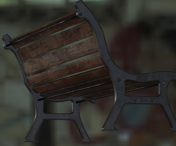 ArtStation - Bench Low-Poly 3D Model | Game Assets