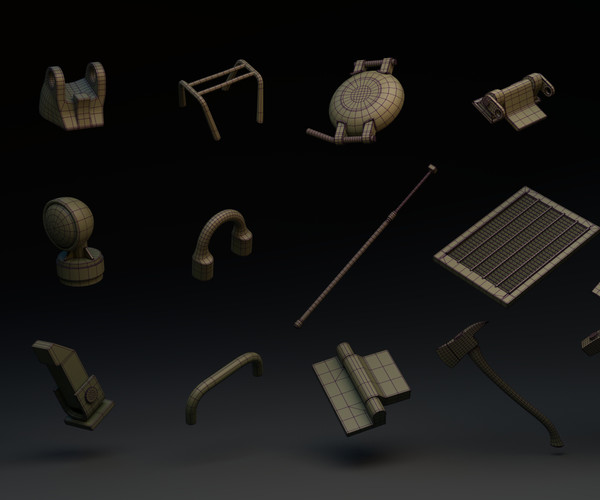 ArtStation - M4A3E8 Sherman Tank Kitbash Pieces | Resources