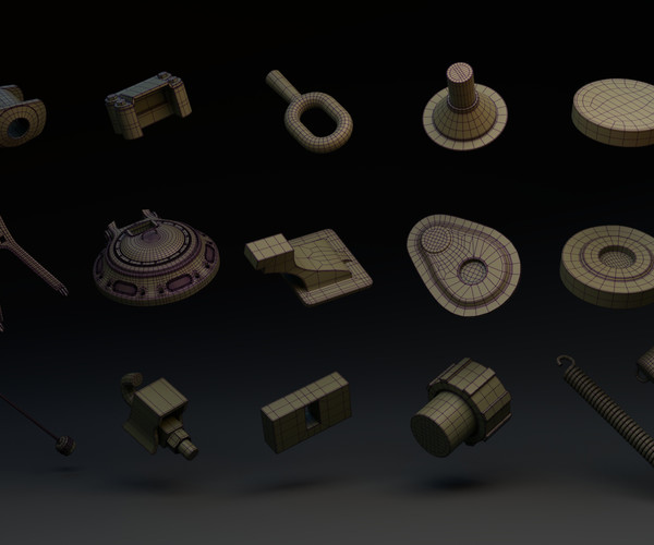 ArtStation - M4A3E8 Sherman Tank Kitbash Pieces | Resources