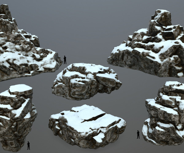 ArtStation - snow rocks | Game Assets