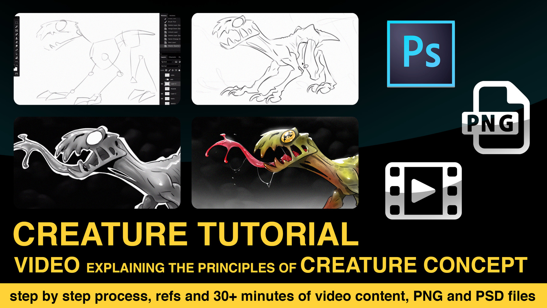ArtStation - creature concept tutorial | Tutorials