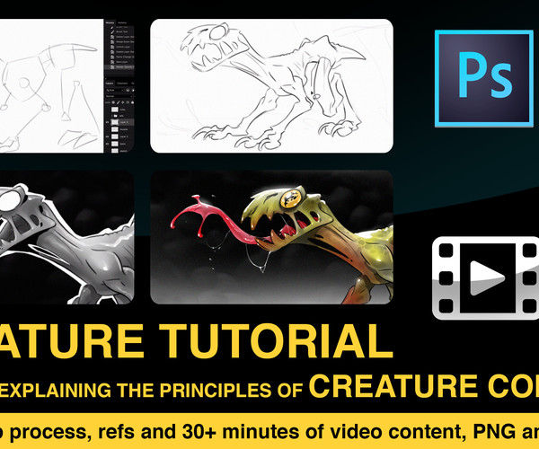 ArtStation - creature concept tutorial | Tutorials