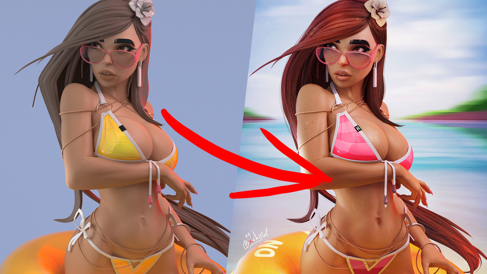 ArtStation - Post processing of render