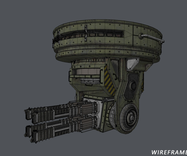 ArtStation - Sci-Fi Gun Turret | Game Assets