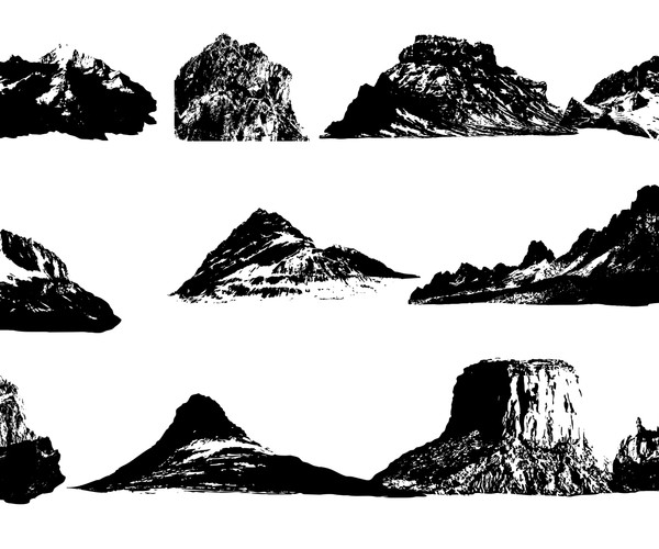 ArtStation - 20x HIgh Quality Mountains Custom Shapes for Photoshop ...