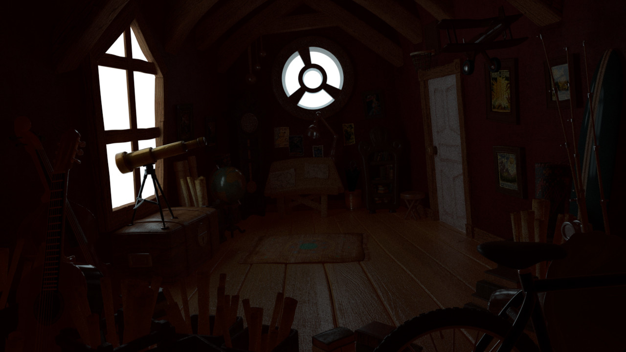 ArtStation - Attic Lighting breakdown | Tutorials