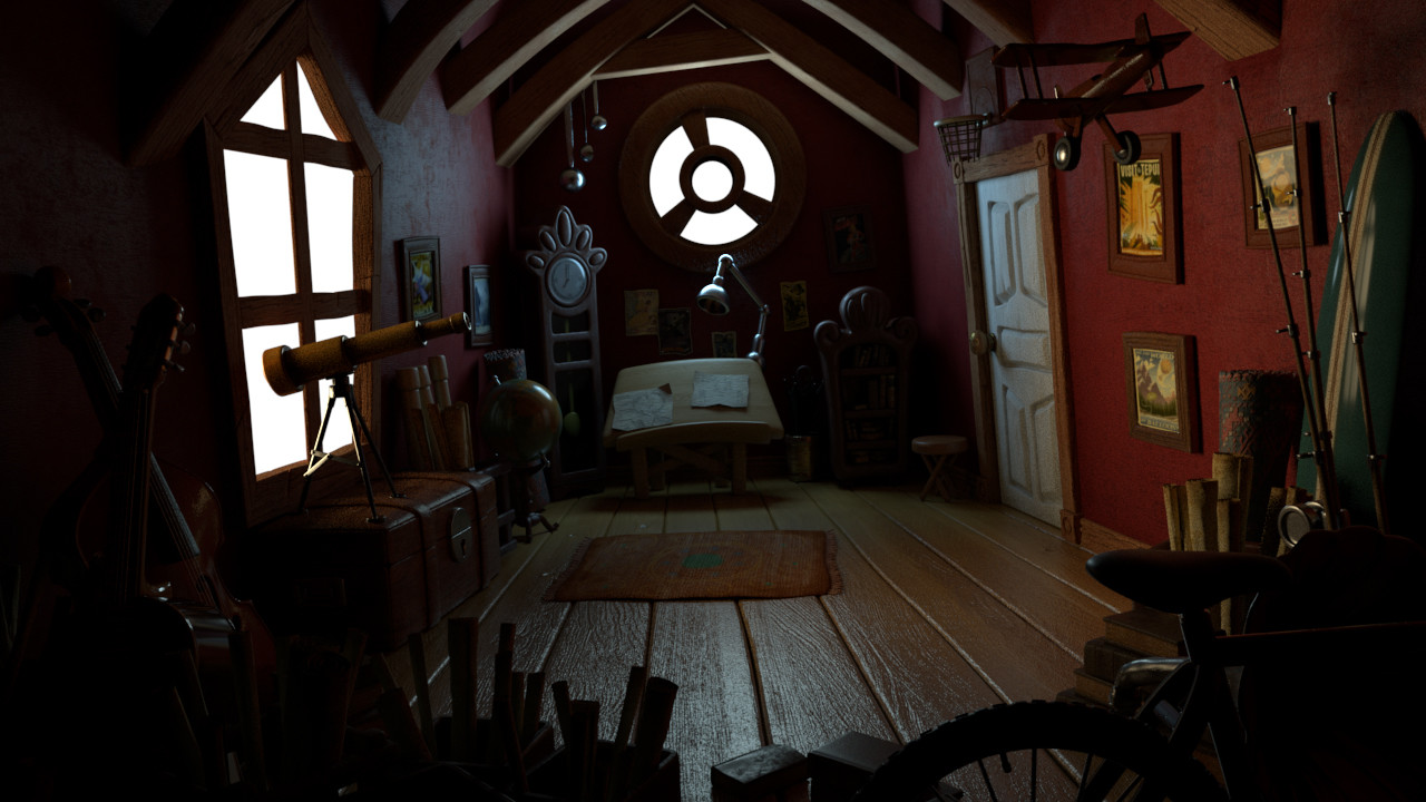 ArtStation - Attic Lighting breakdown | Tutorials