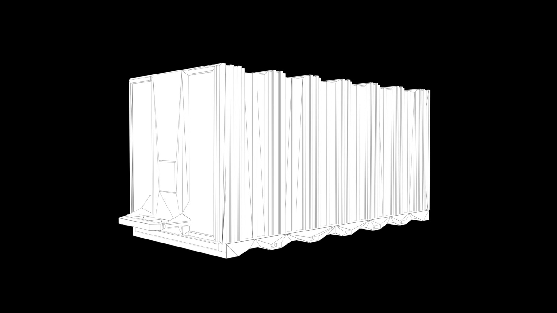 ArtStation - Cargo Container - High and low Poly versions Low-poly 3D ...