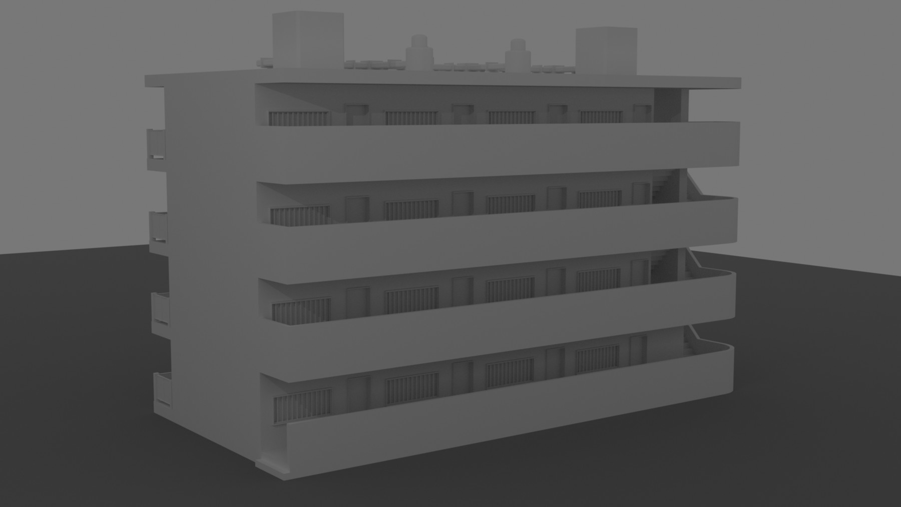 ArtStation - Japan Apartment Building 3D Models (FBX.OBJ) | Resources