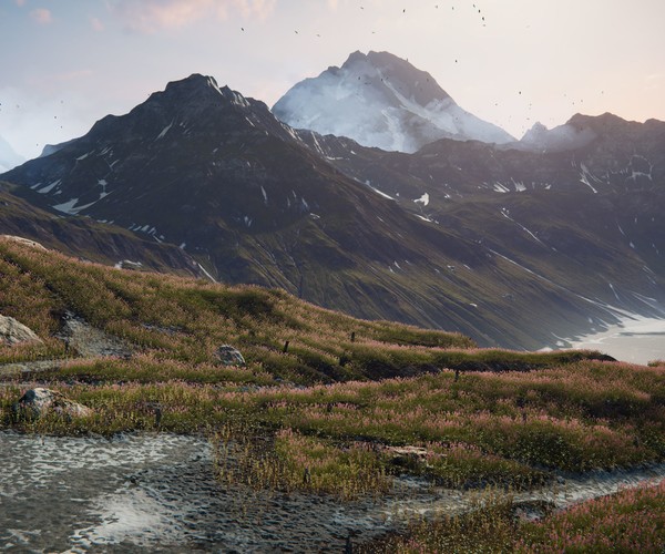 ArtStation - Grass Mountains Valley Environment - Unity 2017 Project ...