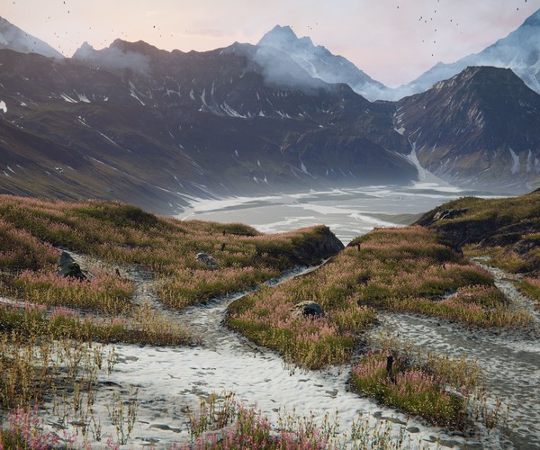 ArtStation - Grass Mountains Valley Environment - Unity 2017 Project ...