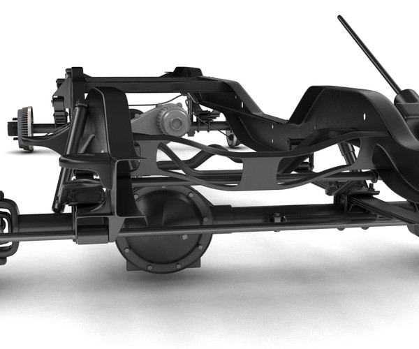 ArtStation - VINTAGE 4WD PICKUP TRUCK CHASSIS | Game Assets