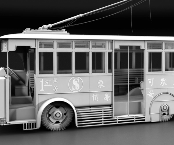 ArtStation - Trolley bus.拖铃巴士. Trolley bus.trolley bus, trackless ...
