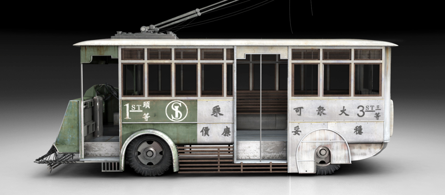 ArtStation - Trolley bus.拖铃巴士. Trolley bus.trolley bus, trackless ...