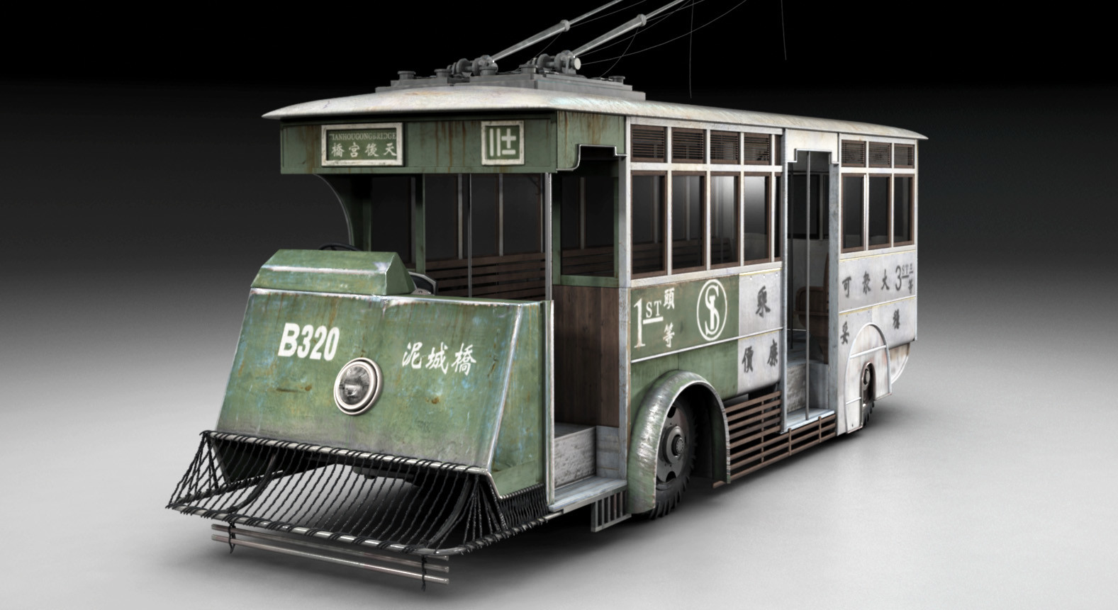 ArtStation - Trolley bus.拖铃巴士. Trolley bus.trolley bus, trackless ...