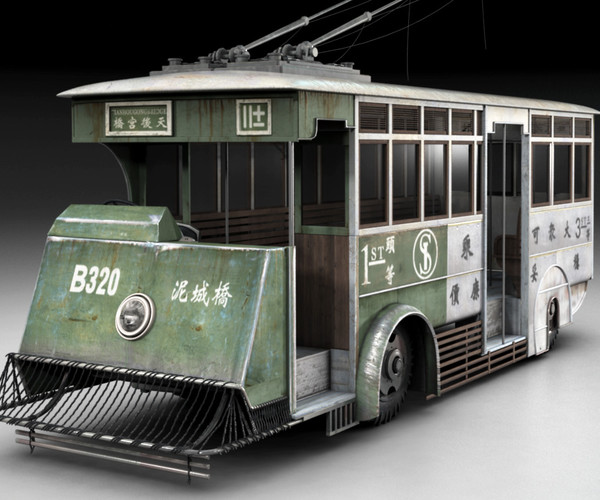ArtStation - Trolley bus.拖铃巴士. Trolley bus.trolley bus, trackless ...