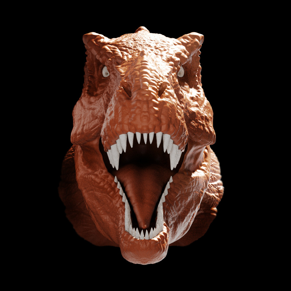 ArtStation - T. rex for 3D printing (Head only) | Resources