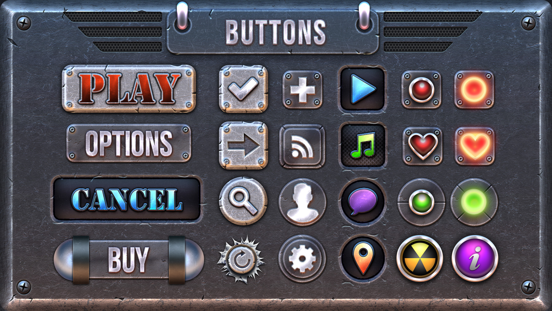 ArtStation - METALBAJA - Military Game GUI Kit | Game Assets