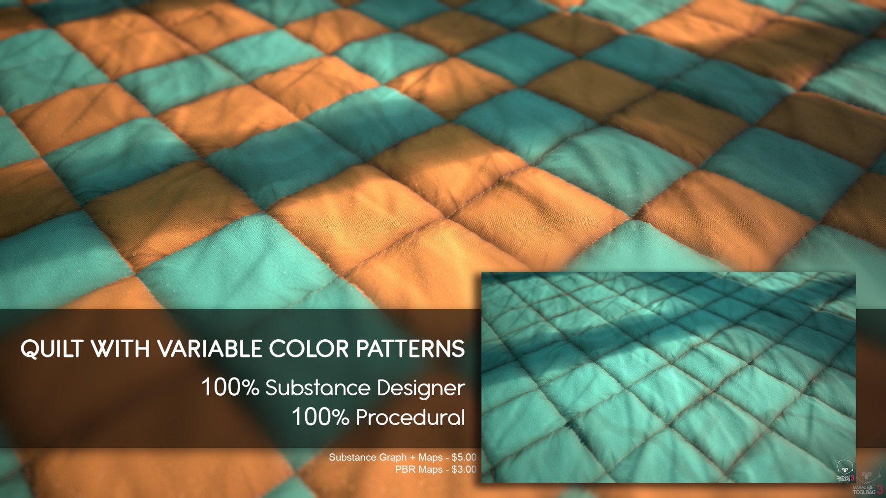 ArtStation - Quilt Material - Substance Designer - 100% Procedural | Game Assets