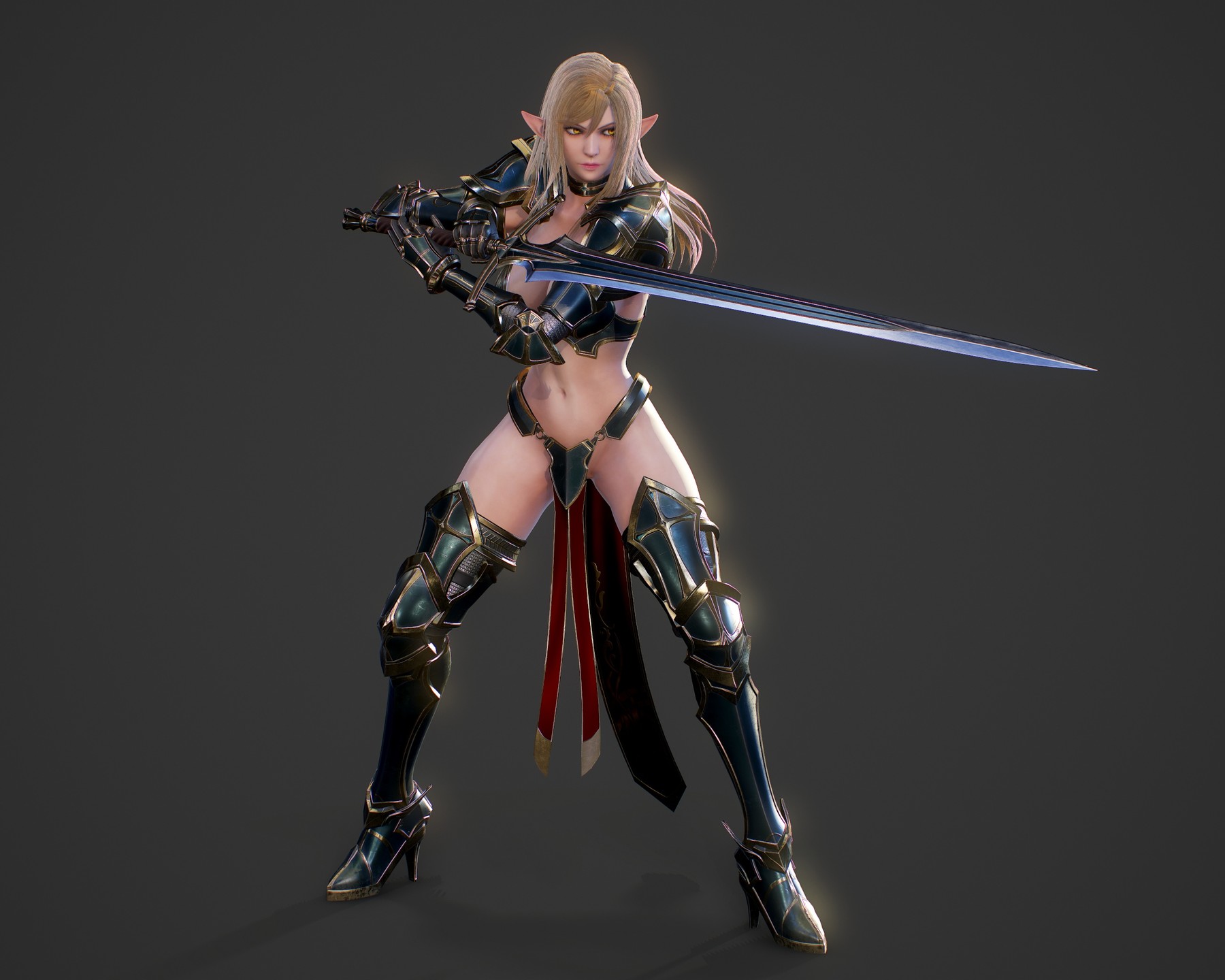 ArtStation - Elf Swordmaster - Game Ready | Game Assets