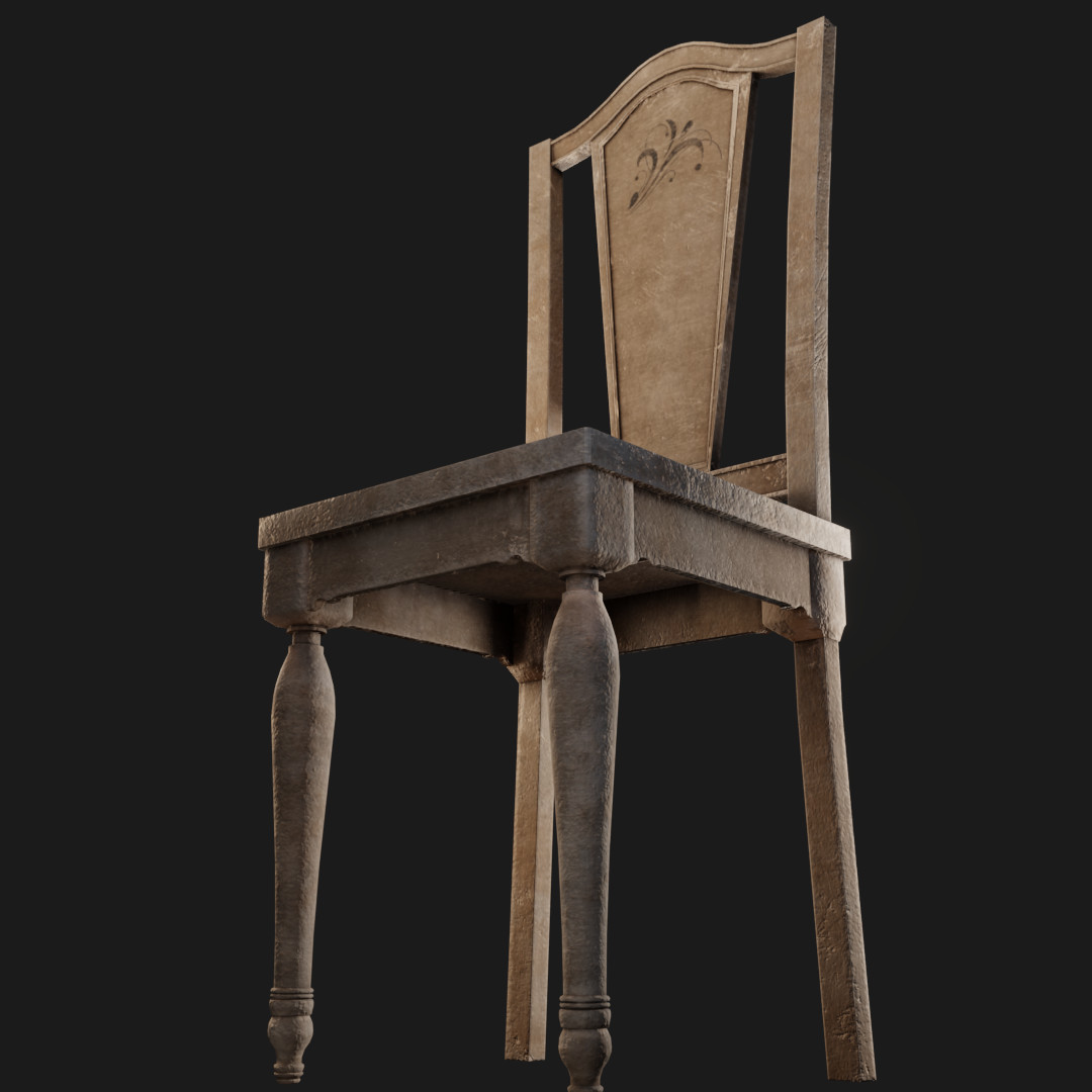 ArtStation - Old Chair 3D Model | Game Assets