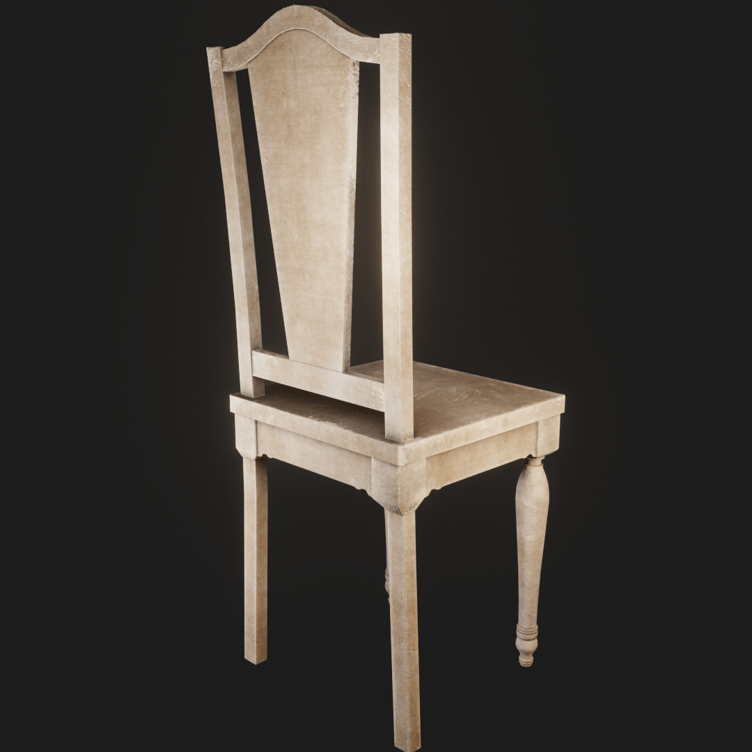 ArtStation - Old Chair 3D Model | Game Assets